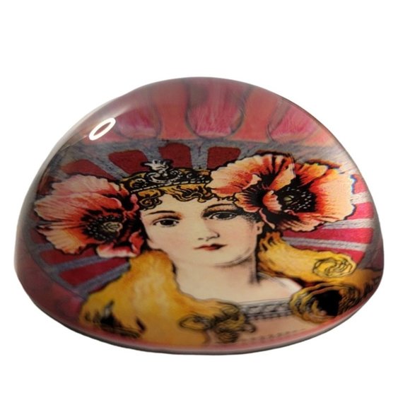 TOZAI HOME | Accents | Vintage Tozai Art Nouveau Girl Glass Handmade ...